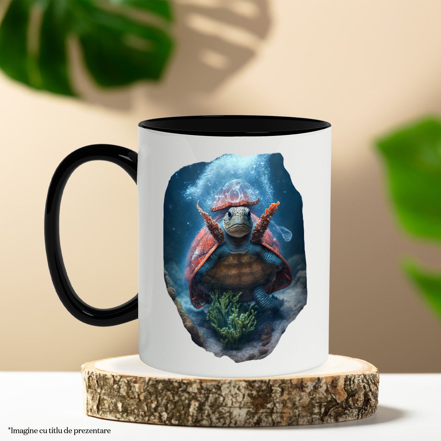 Cana cu Portret Broasca Testoasa Rosie in Apa, Ocean, Mare, Animale ...