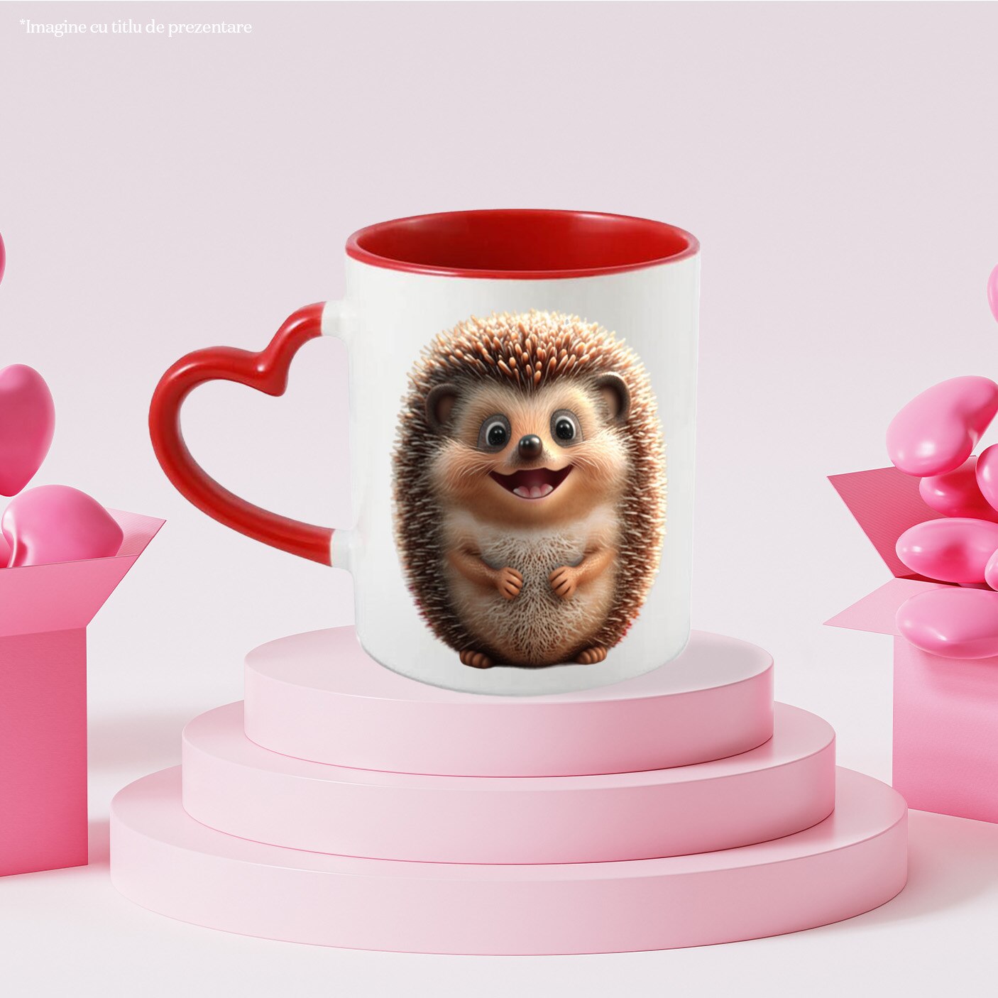 Cana cu Portret Arici Dragut, Fericit, Zambaret, Maroniu, Iubitori de ...