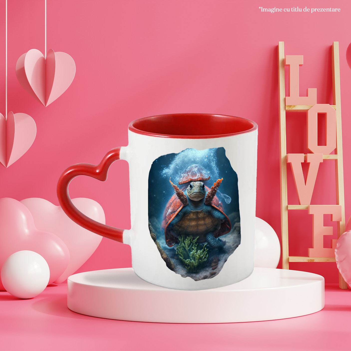 Cana cu Portret Broasca Testoasa Rosie in Apa, Ocean, Mare, Animale ...