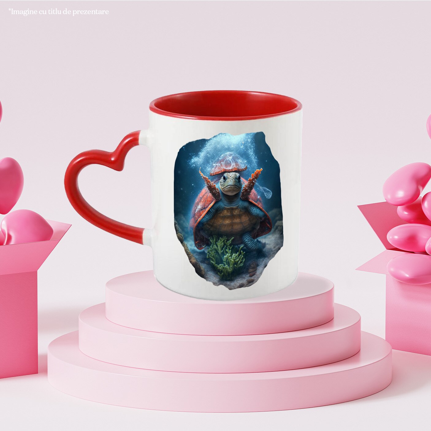 Cana cu Portret Broasca Testoasa Rosie in Apa, Ocean, Mare, Animale ...