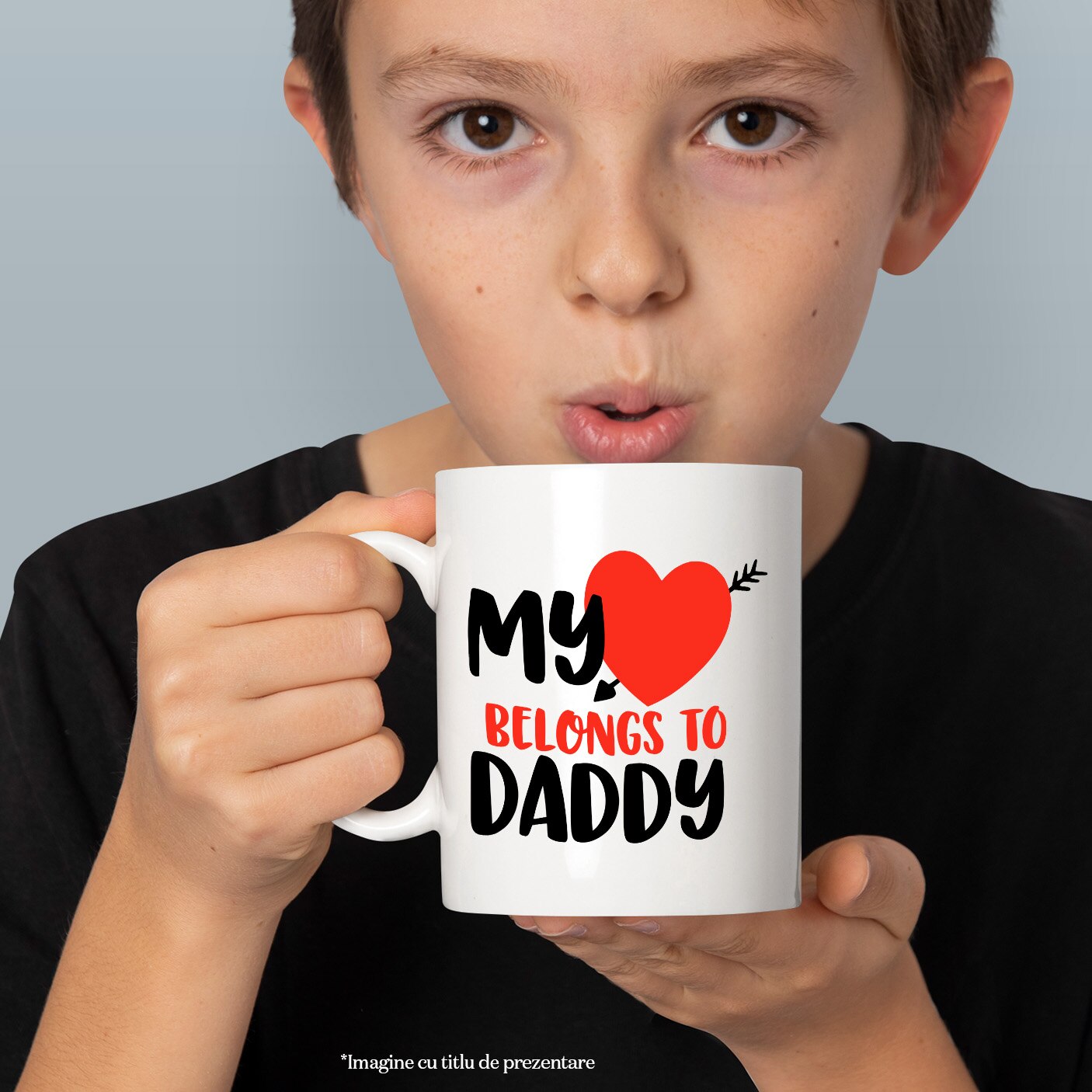 Cana cu Textul in Engleza My Heart Belongs To Daddy, Inima ii Apartine ...