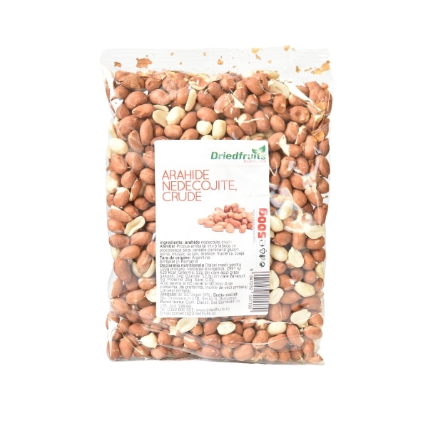 Arahide nedecojite crude (rosii) - 500 g - eMAG.ro