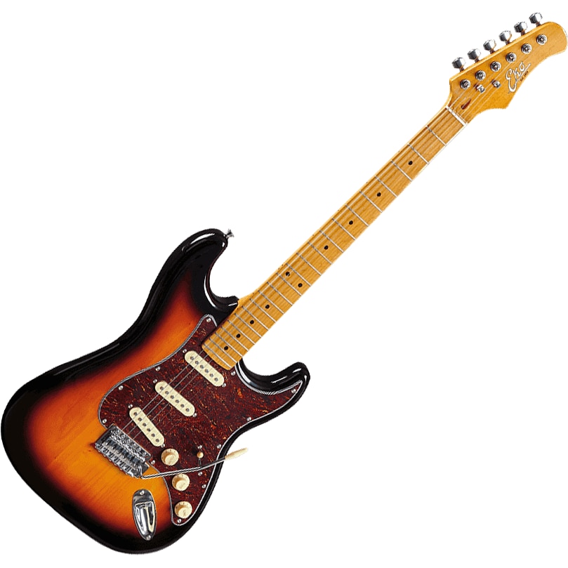 Електрическа китара, Eko, S300V-MAPLE-SB, Стратокастер, Лакиран кленов ...
