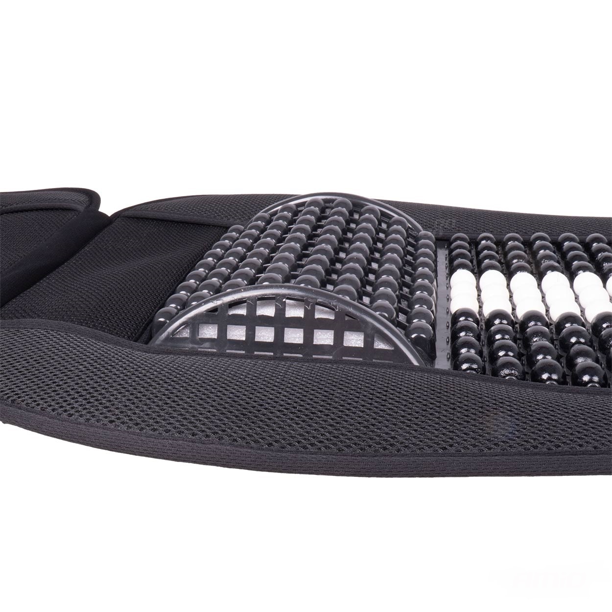 Husa scaun auto cu bile si perna lombar, 131 x 46 cm, alb-negru - eMAG.ro