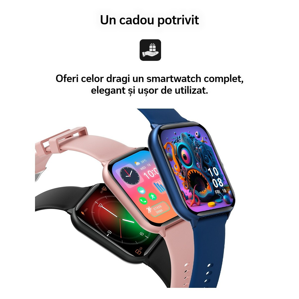 Ceas smartwatch, G35, fitness, sport, rezistent apa, notificari, meteo ...