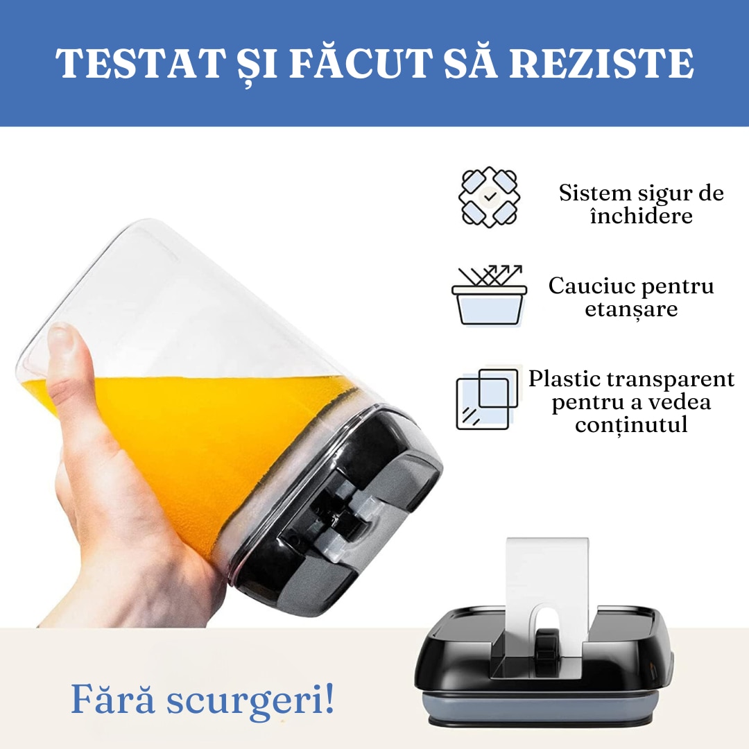 Set 7 Recipiente Zenino - Organizare Alimente, Inchidere Etansa ...