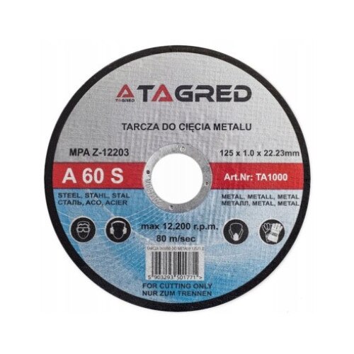 Disc debitare metal, 125x1x22.2 mm, TA1000, Tagred - eMAG.ro