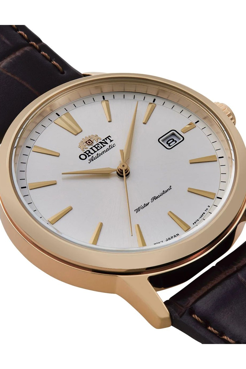 ORIENT, Автоматичен часовник с кожена каишка, Златист, Черен - eMAG.bg