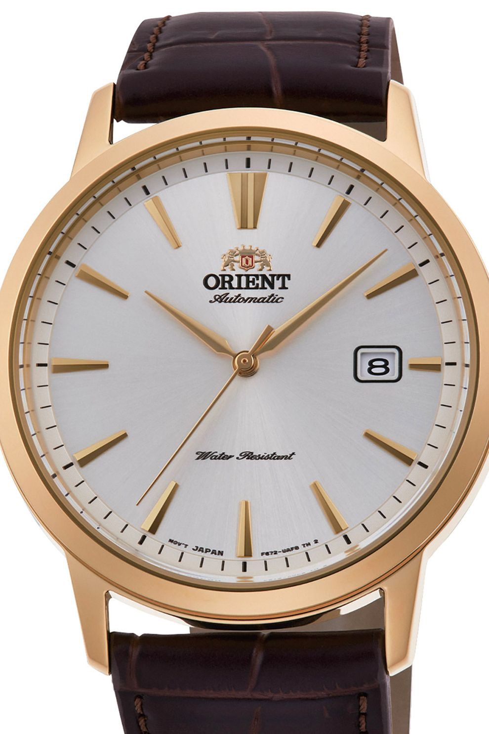 ORIENT, Автоматичен часовник с кожена каишка, Златист, Черен - eMAG.bg