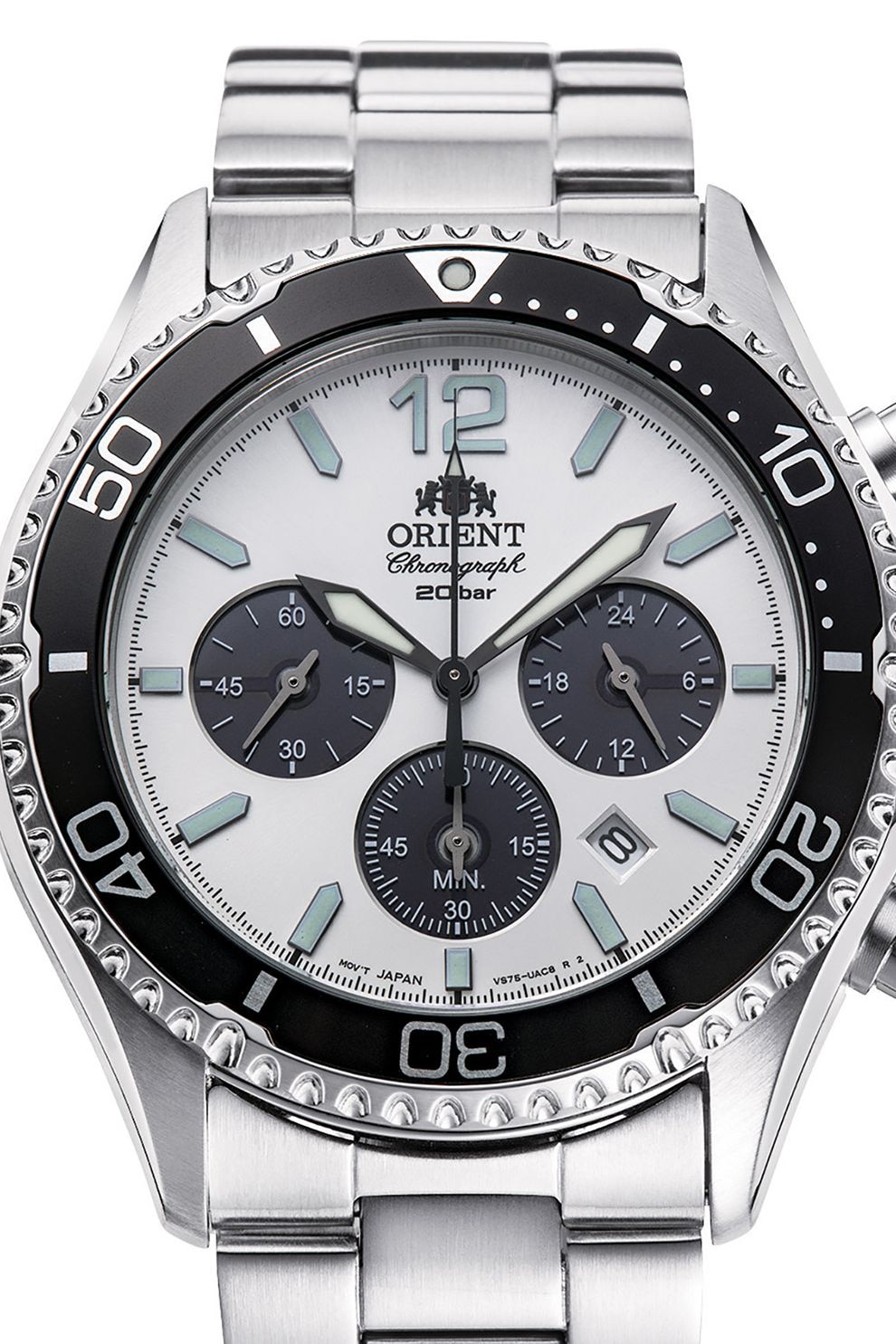 ORIENT, Часовник от неръждаема стомана с хронограф, Сребрист - eMAG.bg