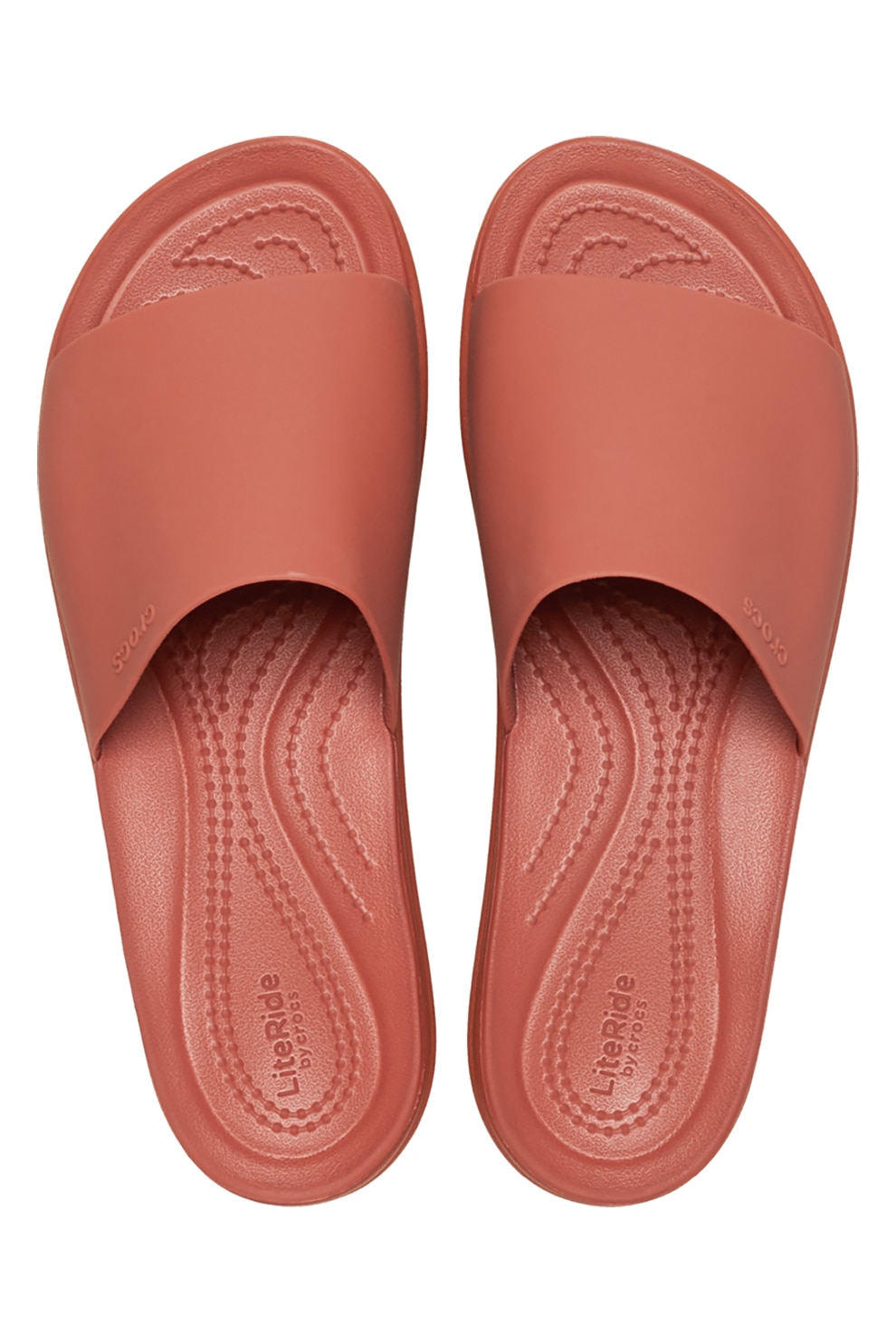 Crocs, Papuci cu talpa wedge, Caramiziu, 37-38 - eMAG.ro