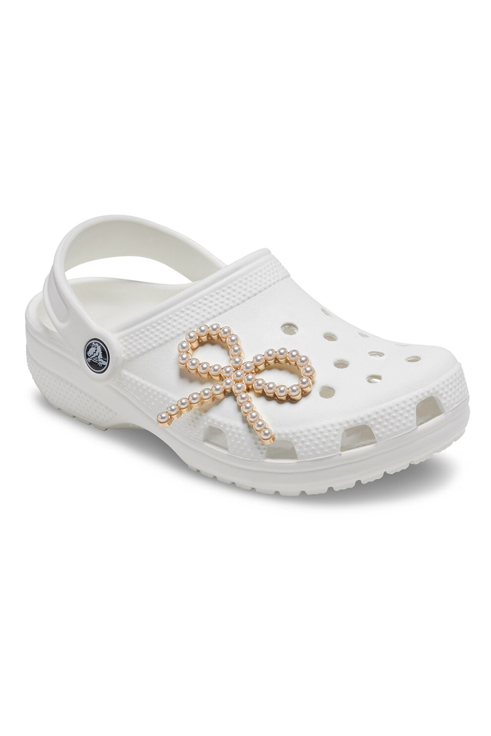 Crocs, Talisman cu perle sintetice pentru saboti, Auriu, Alb - eMAG.ro