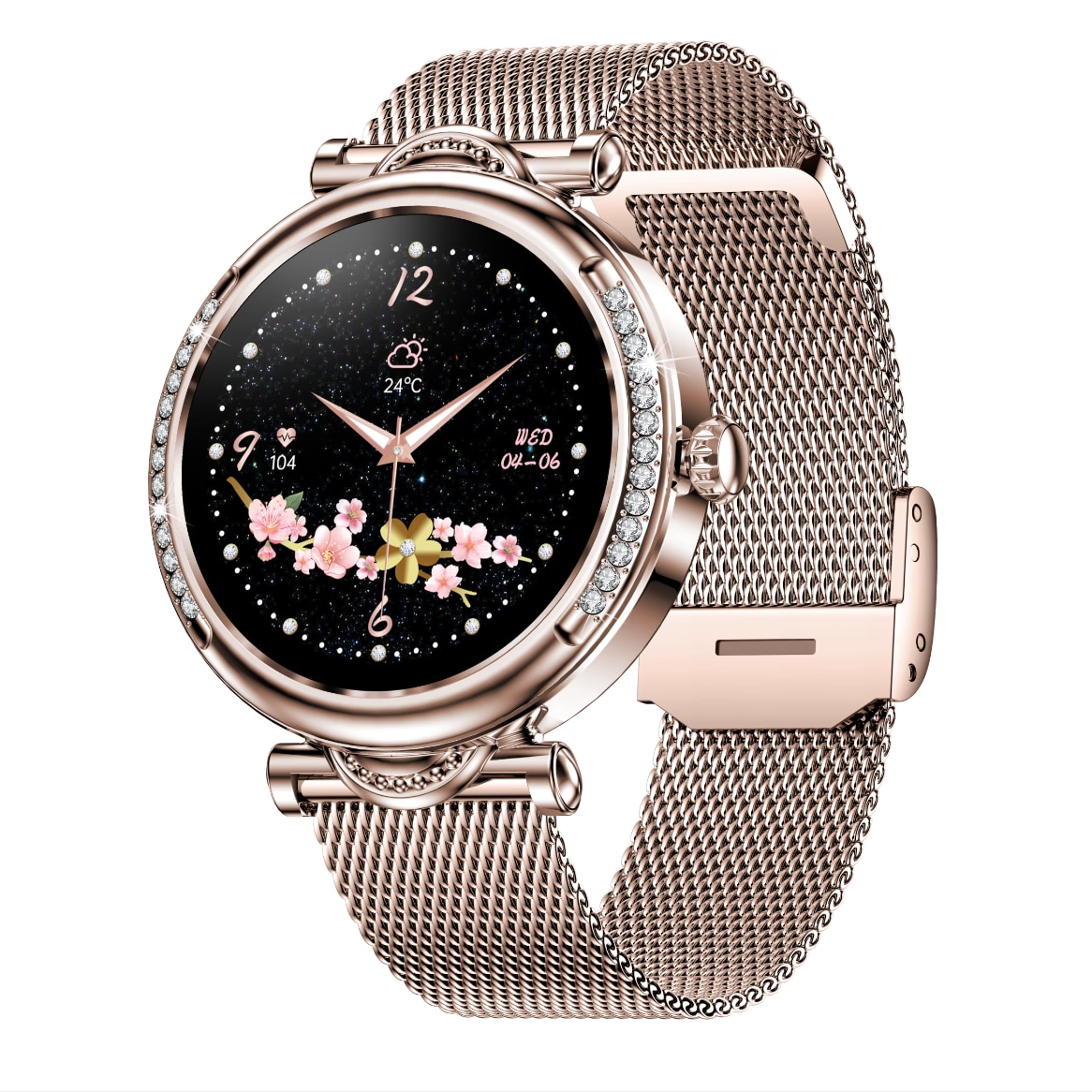 Ceas Smartwatch pentru Femei PulsePro™ Rose, Display 1.27", Touchscreen ...