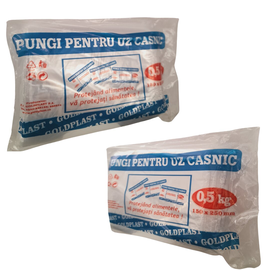 Pungi alimentare 0, 5 kg HDPE, 100buc/ set - eMAG.ro