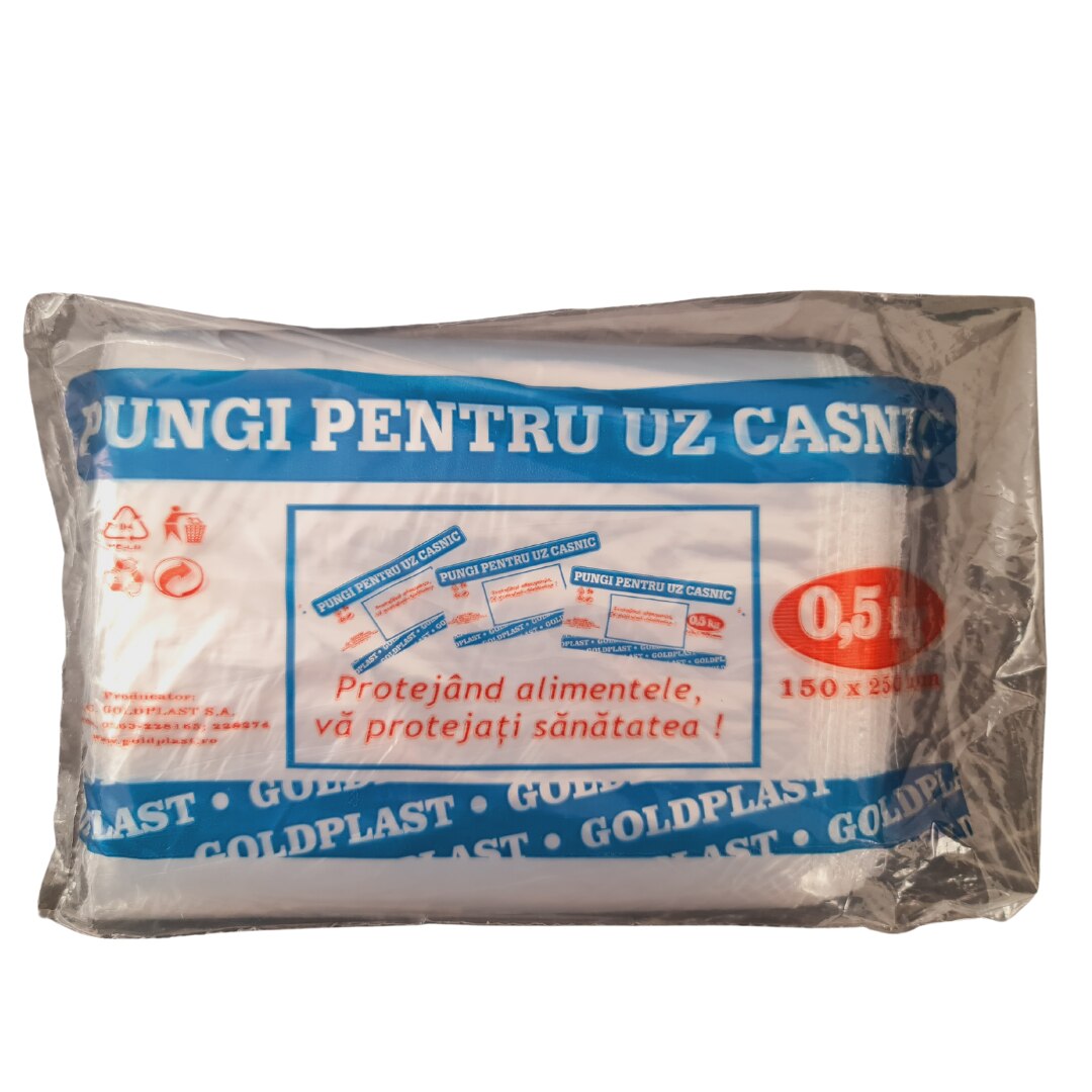 Pungi alimentare 0, 5 kg HDPE, 100buc/ set - eMAG.ro
