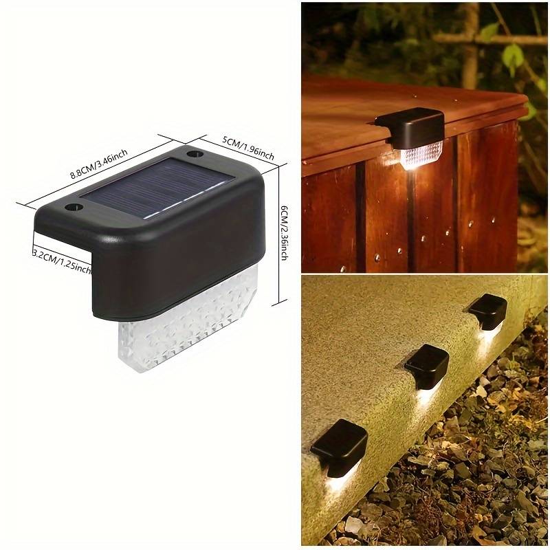 Set 8 Lampi Solare Led cu Acumulatori pentru Trepte, Gard, Terasa ...