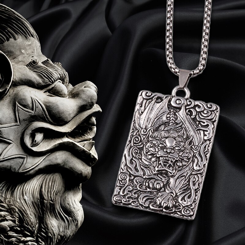 Lant cu pandantiv Pixiu, model mythical creature of wealth and good ...