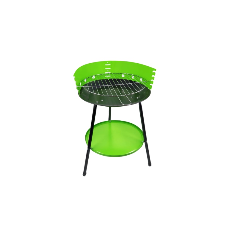 Gratar Rotund Din Metal Pe Carbuni, Pentru Gradina, Verde, 35cm ...