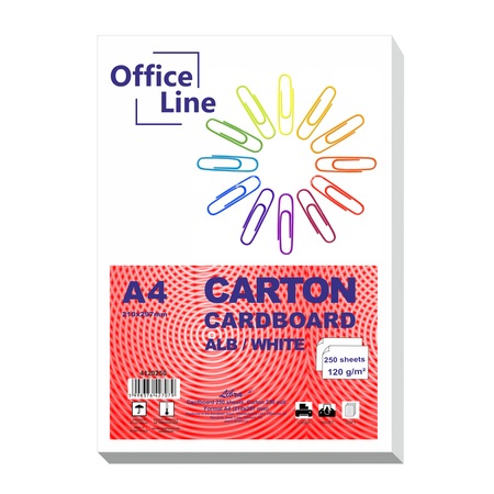 Carton A4 alb 120GR top 250 coli OFFICE LINE - eMAG.ro