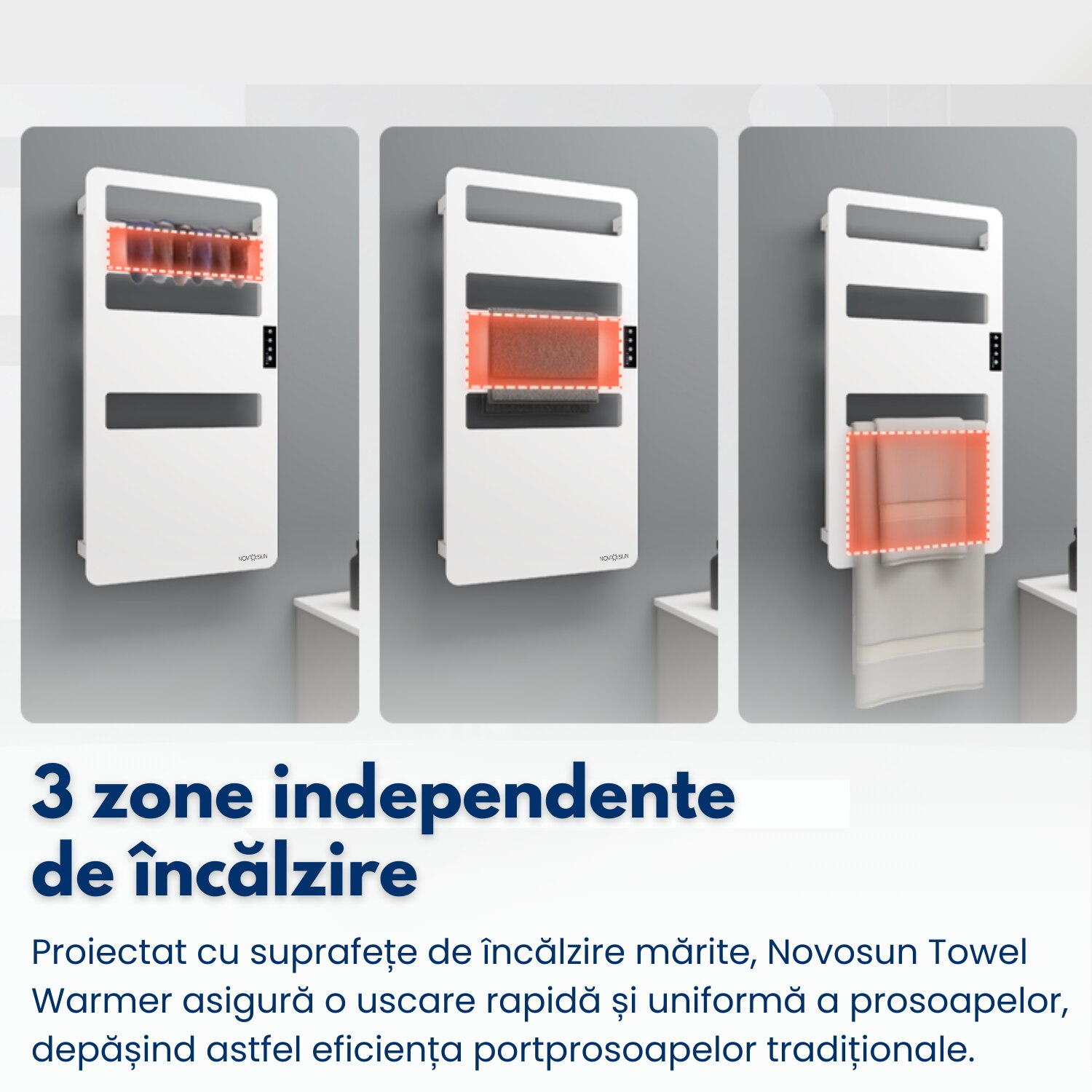 Novosun 160W magas elektromos törölközőradiátor, prémium infravörös ...