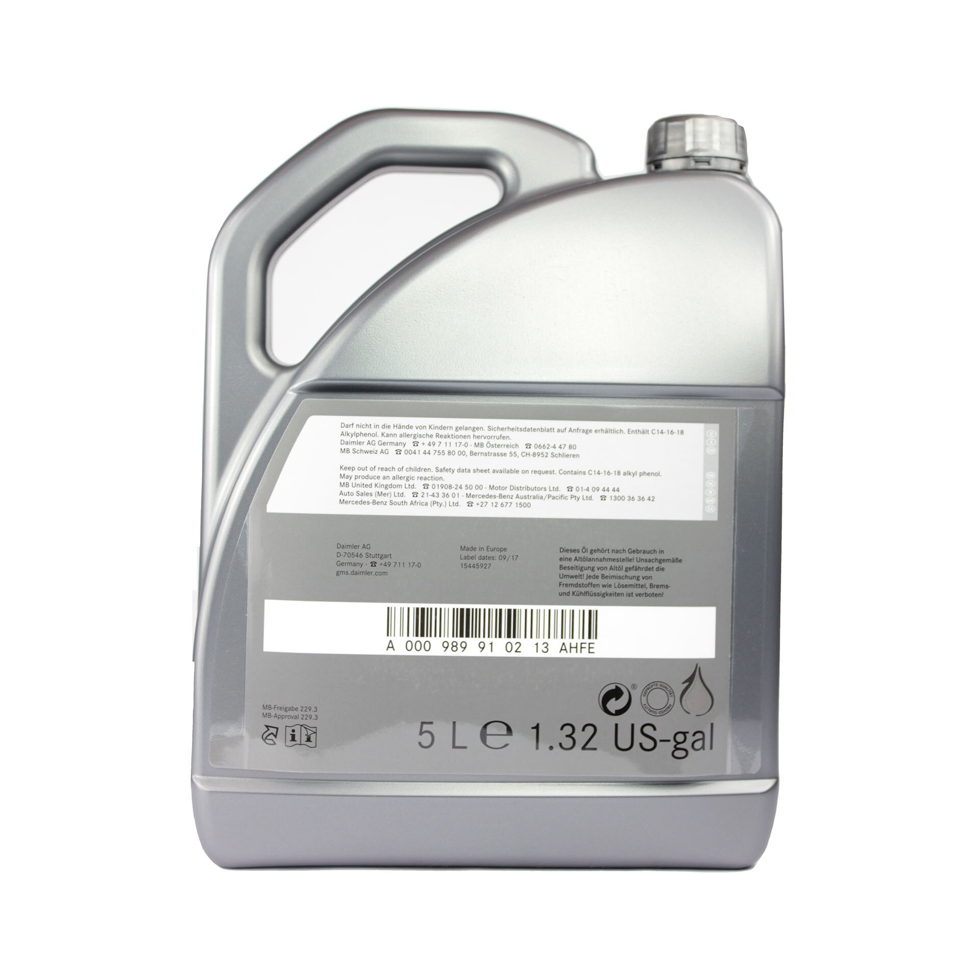 Ulei motor Mercedes 5W40 (MB 229.3) 5L - eMAG.ro