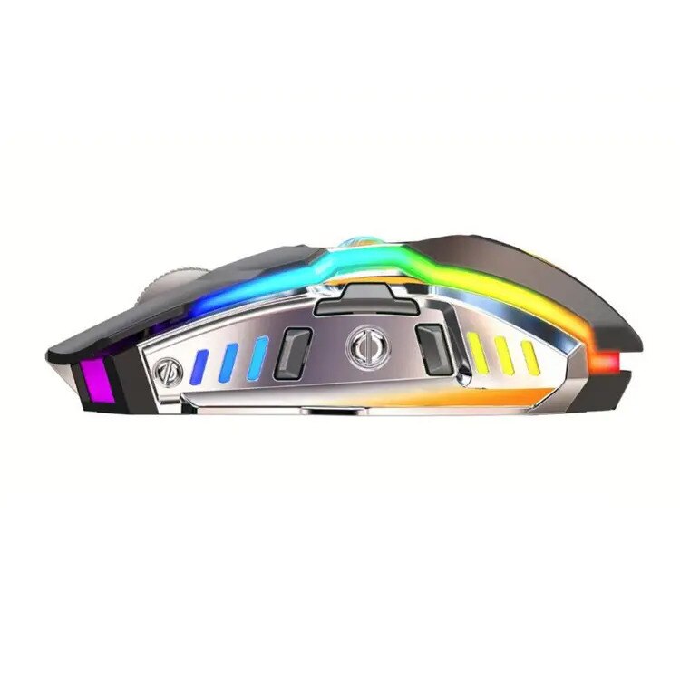 Mouse gaming Wireless, E-Sports A5, 1600 dpi, 7 butoane, RGB, Negru ...