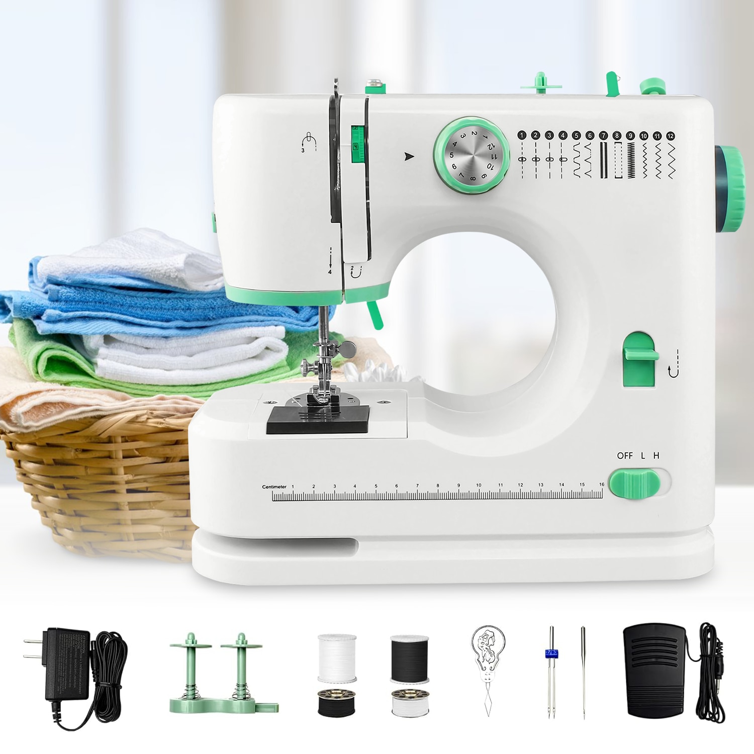 Masina de cusut, Xinxu, Filet automat, Cu cusatura inversa si 12 ...