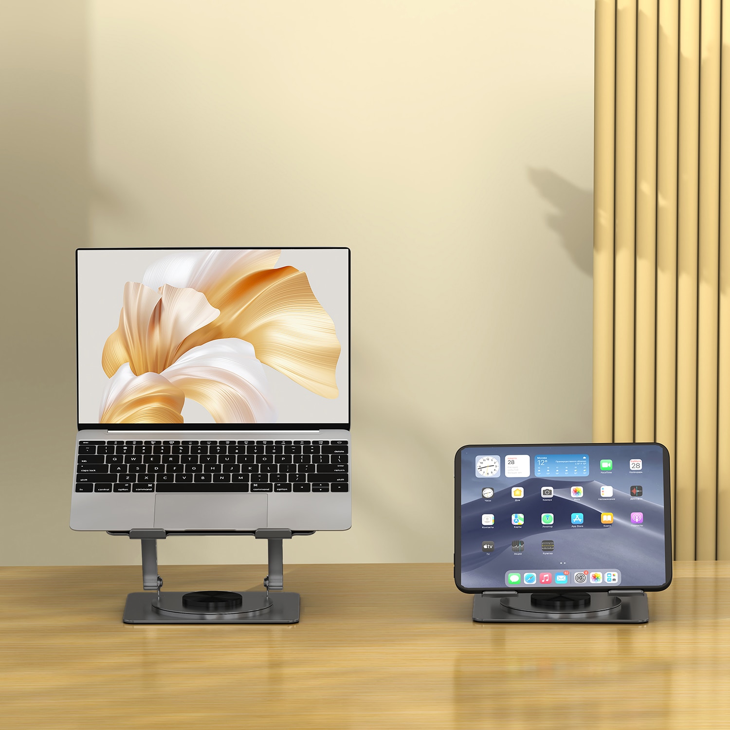 Suport laptop ergonomic, portabil, reglabil, pentru laptop si tableta ...