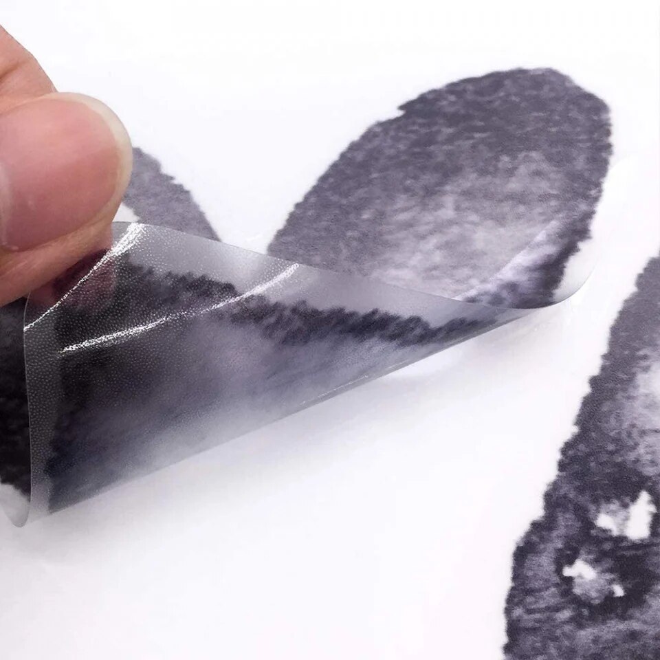 Комплект от 6 листа стикери за стена Soooec, шарка сърца, PVC, сиво ...