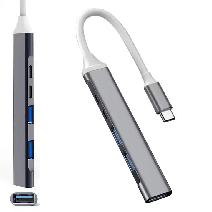 Hub USB conexiune tip C cu 5 porturi ( USB C PD 100W, USB C, 2XUSB 2.0 ...