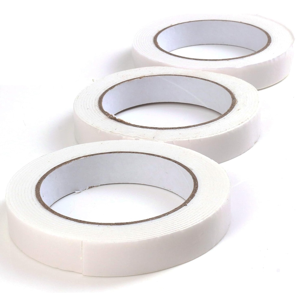 Set 16 Role Banda adeziva cu doua fete, Createur, alb, 1.8cm x 15m ...