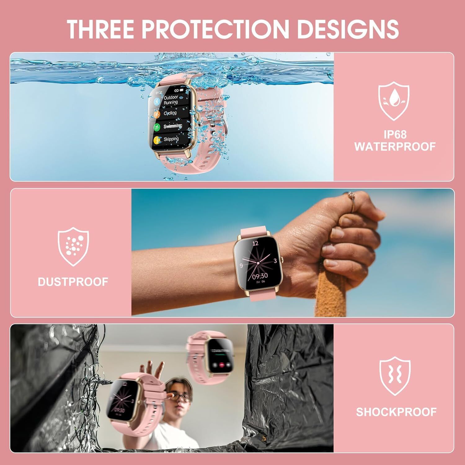 Ceas SmartWatch Ddidbi P66D, Apelare prin Bluetooth, Incarcare ...