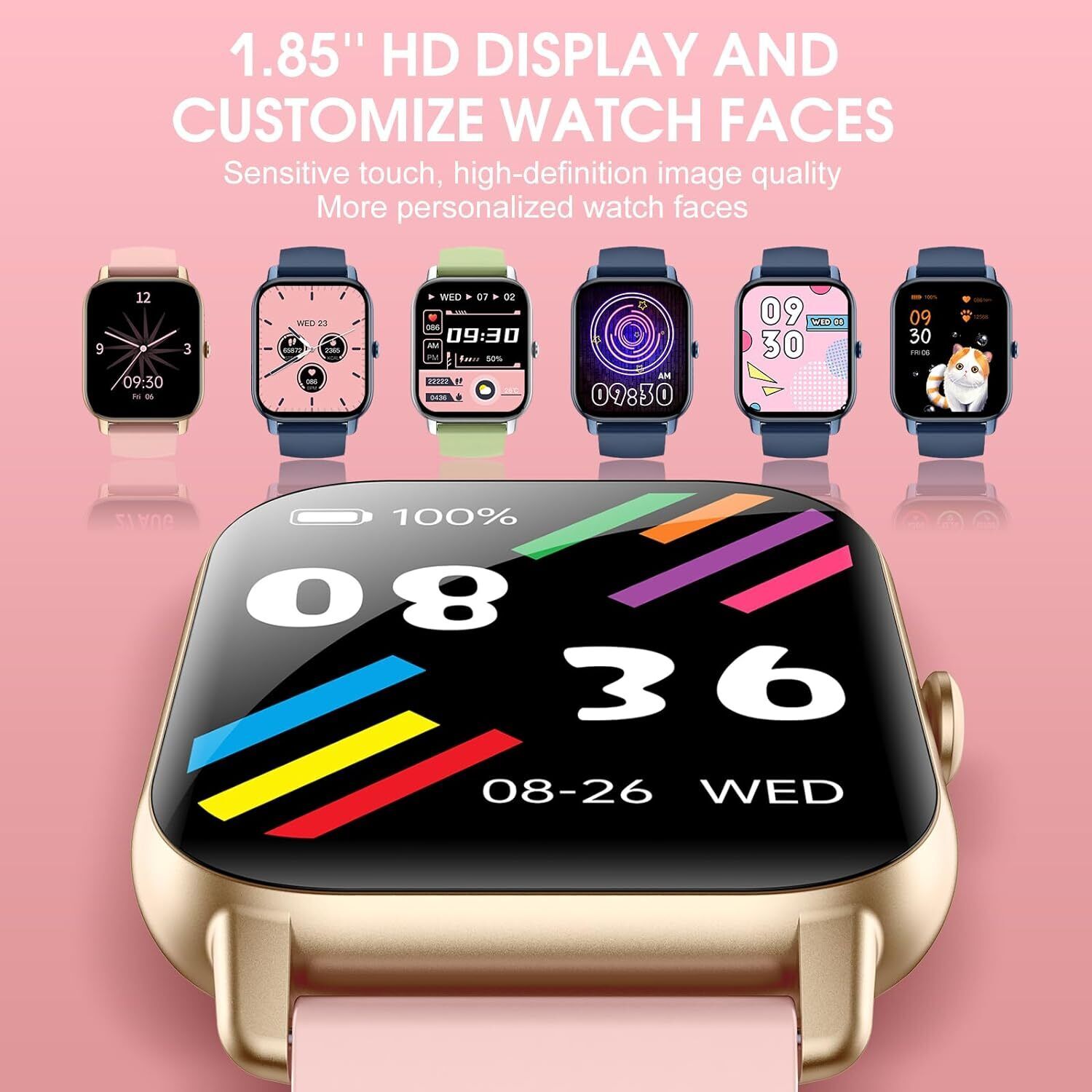 Ceas SmartWatch Ddidbi P66D, Apelare prin Bluetooth, Incarcare ...