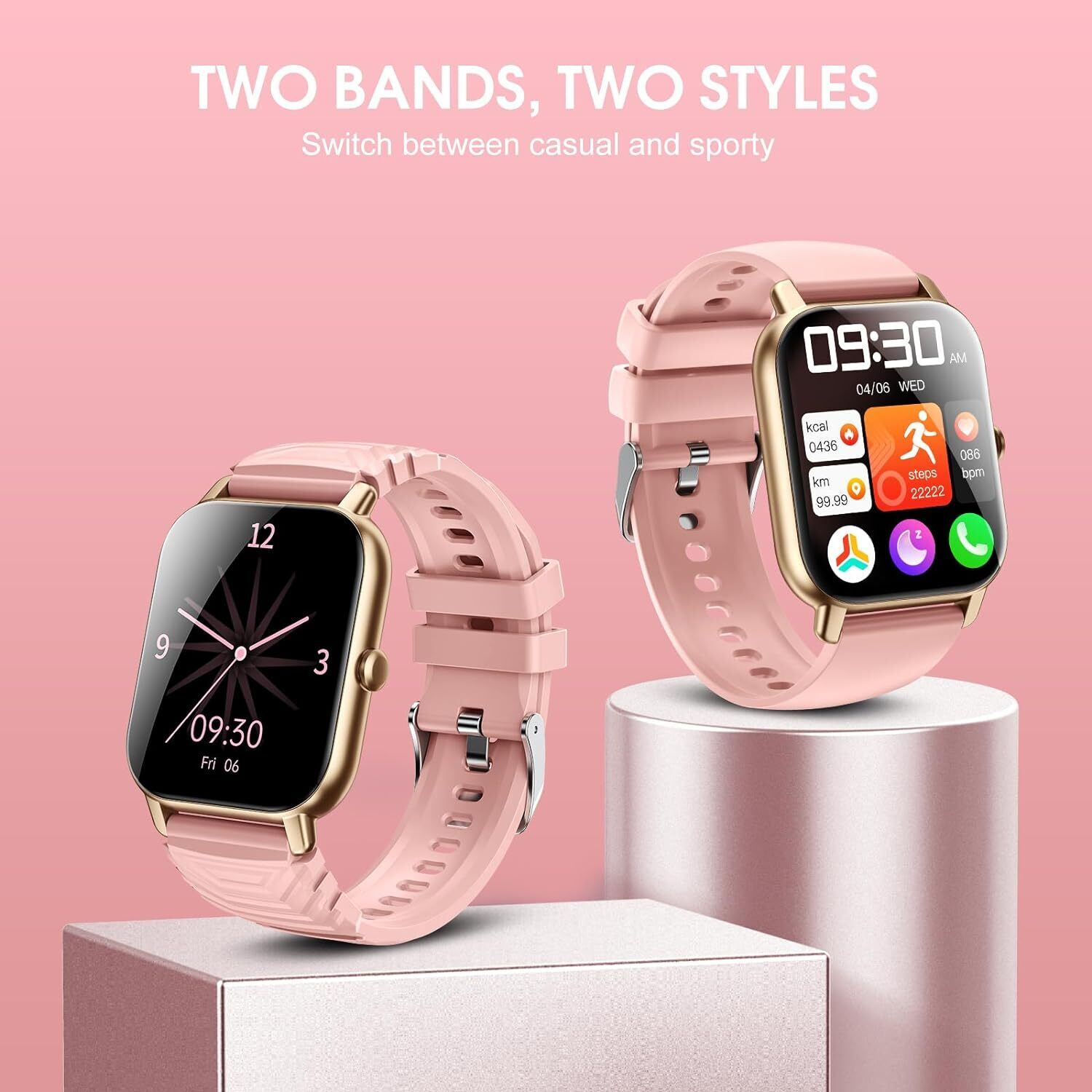 Ceas SmartWatch Ddidbi P66D, Apelare prin Bluetooth, Incarcare ...