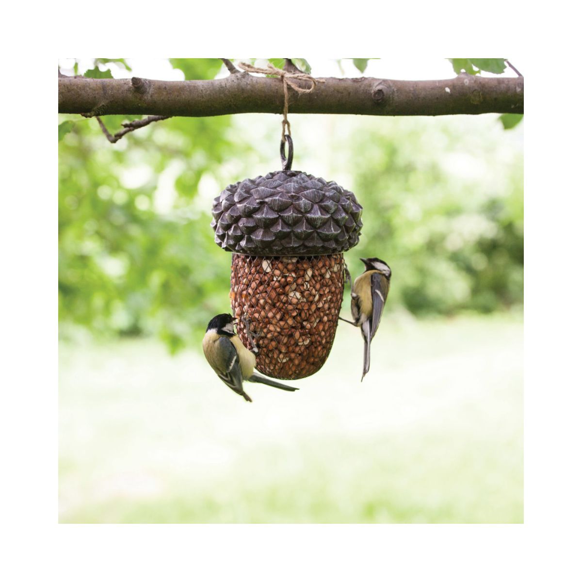 Hranitoare pasari neagra din plastic si otel Acorn, Esschert Design ...