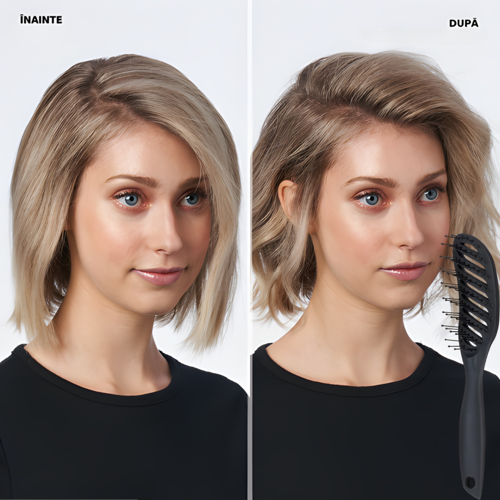 Perie de par pentru volum la radacina, extensii, uz profesional si ...