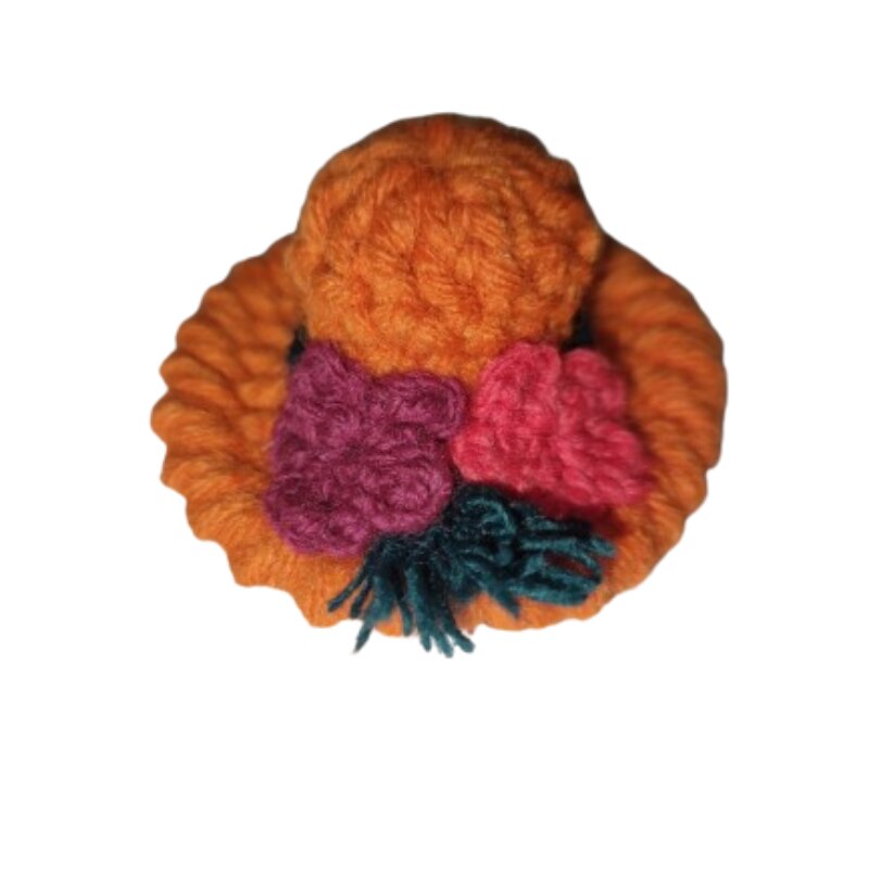 Martisor Handmade, Model Palarie, Crosetat manual, Portocaliu - eMAG.ro