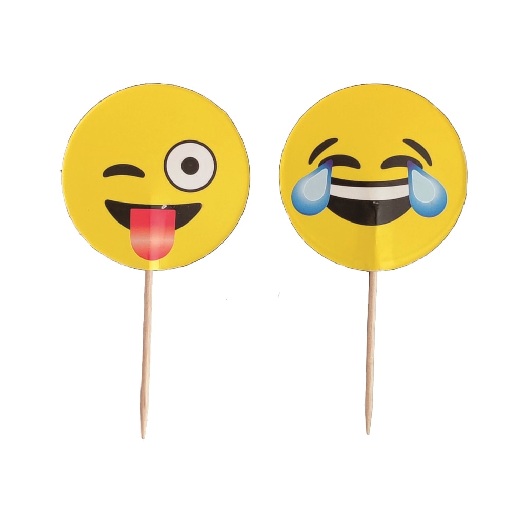 Set 24 buc. scobitori decorative, emoticoane - eMAG.ro