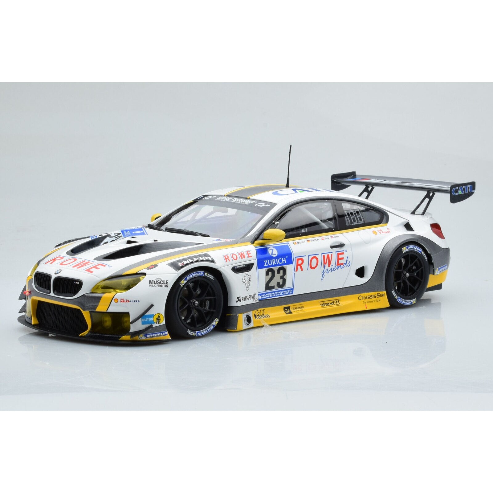 Macheta BMW M6 Gt3 Rowe Racing #23 24h Nurburgring 2016 1/244 pcs - 1/ ...