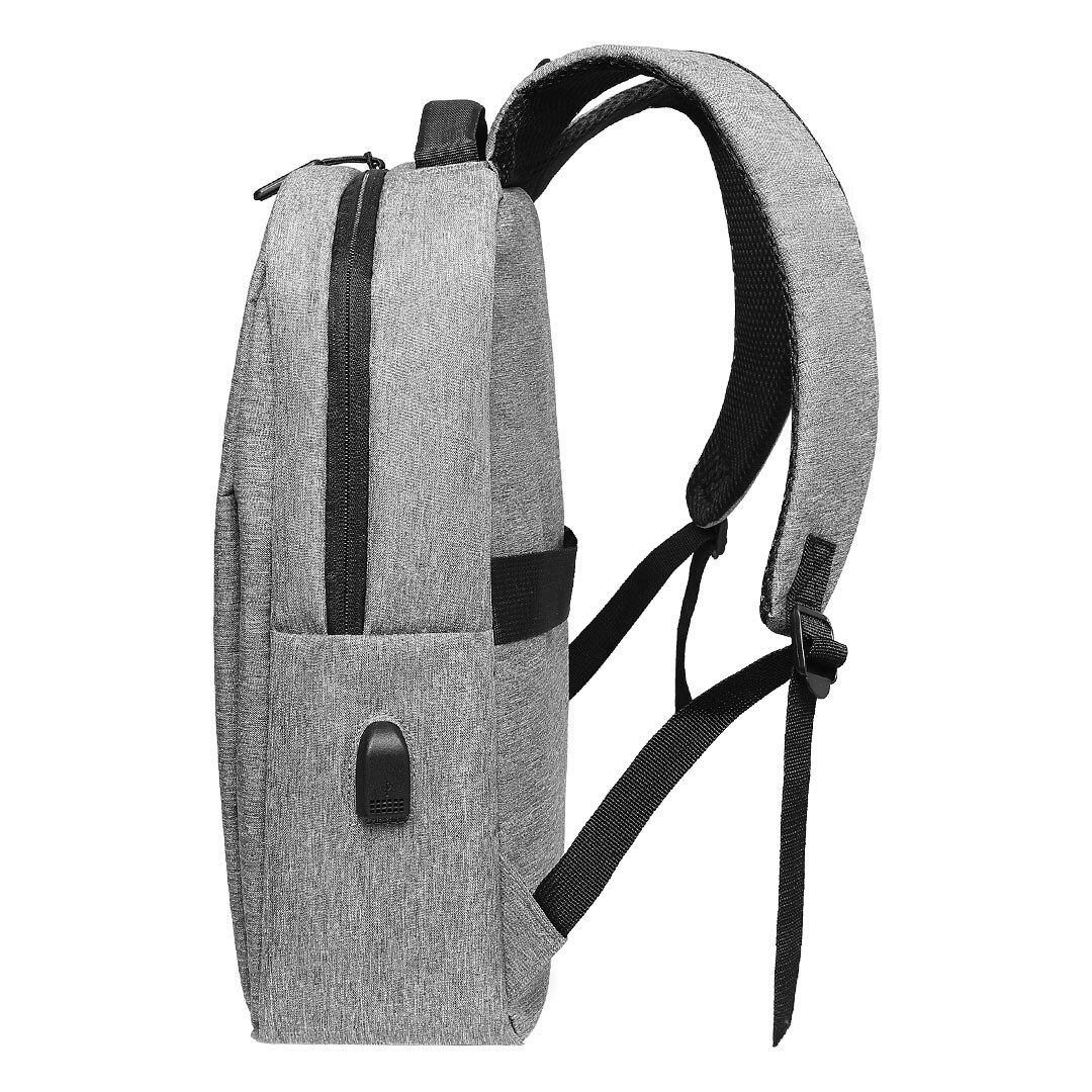 Ghiozdan smart, Baronn, port USB, 2 fermoare, compartimentat, rezistent ...