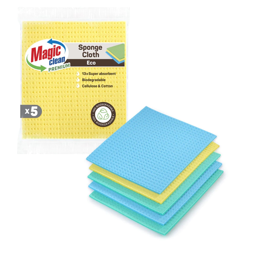 Комплект биоразградими мокри кърпички, Magic Clean, 5 бр - eMAG.bg