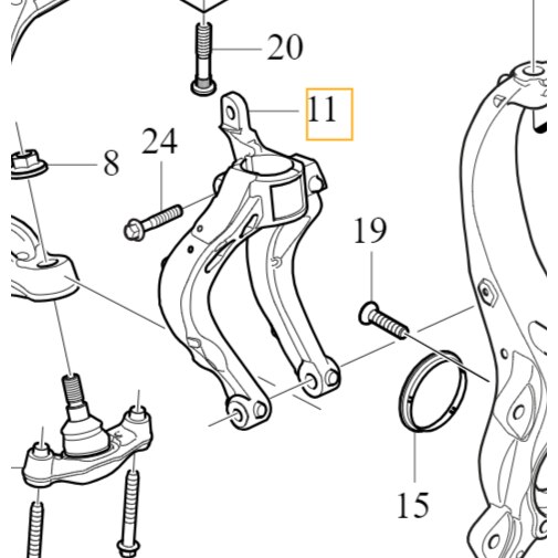 Furca stanga fata pentru VOLVO S60 III V60 II, Volvo, Argintiu - eMAG.ro