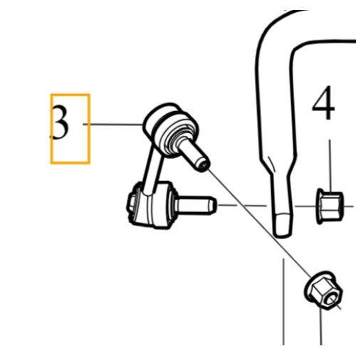 Bara stabilizatoare spate stanga pentru VOLVO S60 V60 S90 V90 XC60 XC90 ...