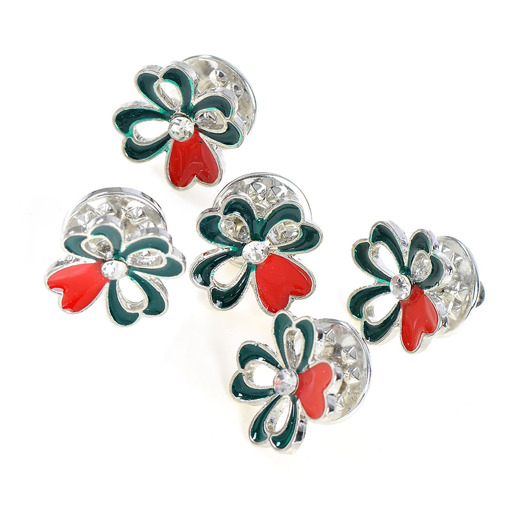 Set 5 brose martisor cu trifoi verde, Meli Melo Paris - eMAG.ro