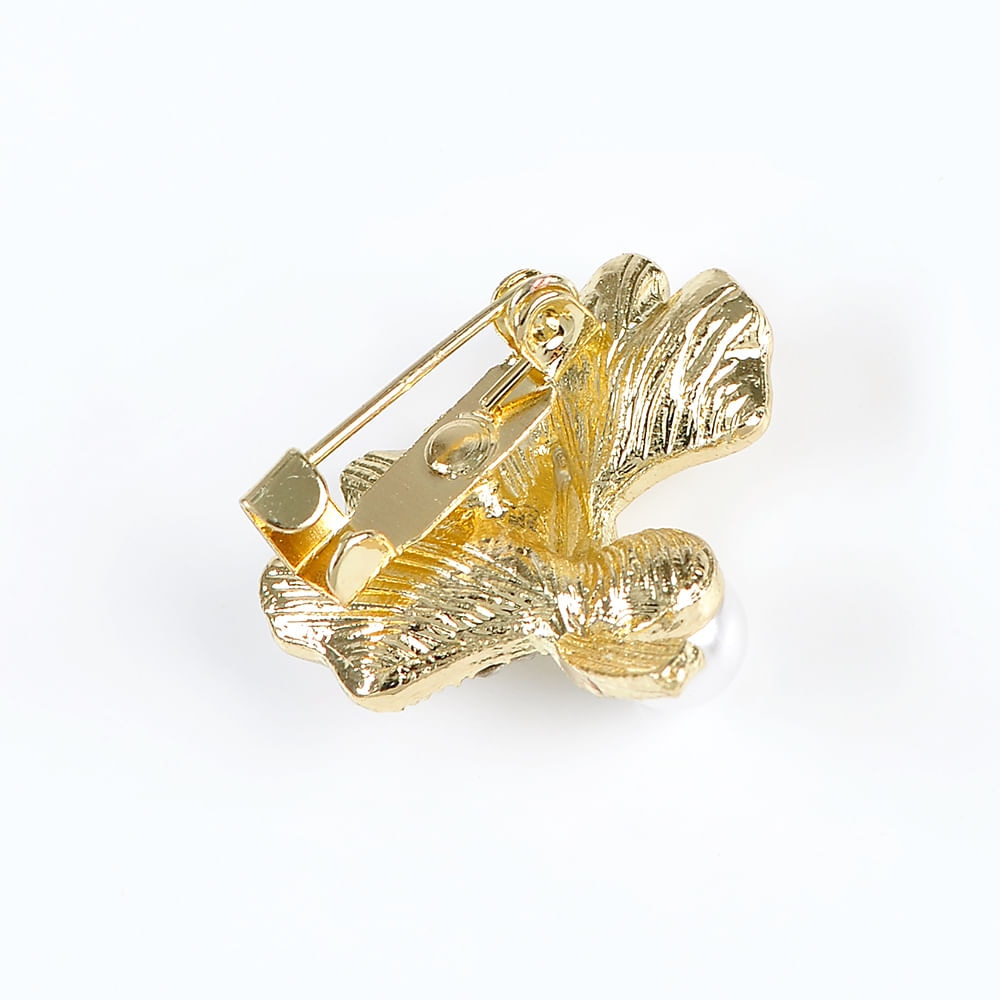 Brosa martisor frunze albe cu perla, Meli Melo Paris - eMAG.ro