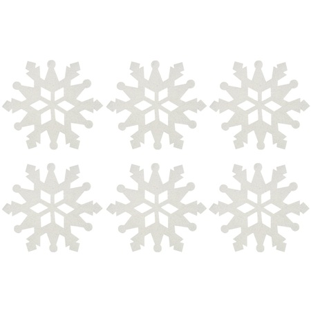 Set 6 decoratiuni geam, ZakupyTV, Model fulgi de nea, Alb - eMAG.ro