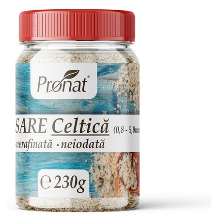 Sare celtica grunjoasa, nerafinata, neiodata, 230g Pronat - eMAG.ro