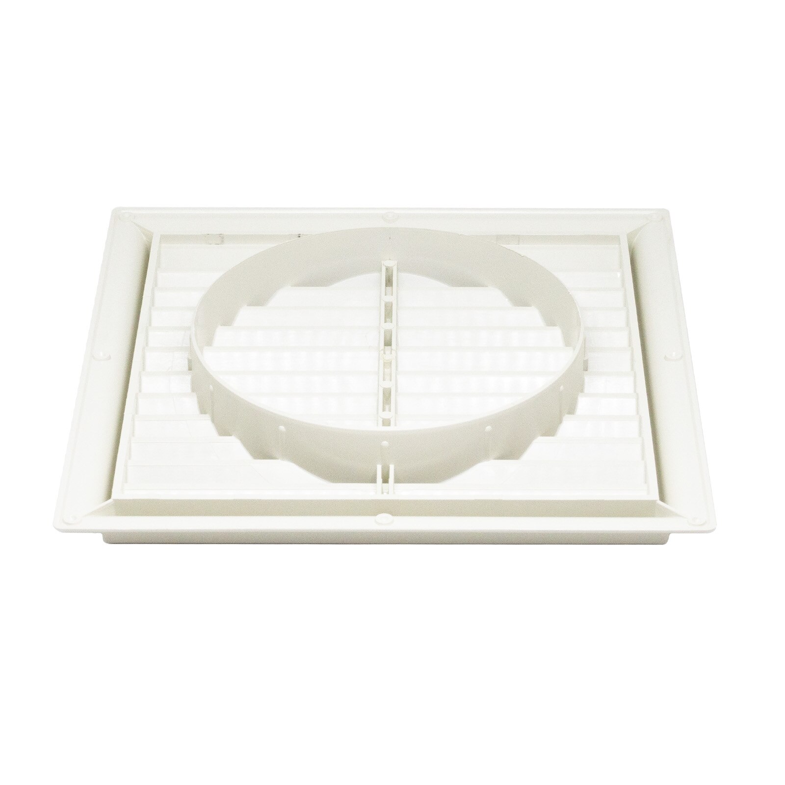 Grila patrata de ventilatie, din plastic alb, cu adaptare tub 160mm ...