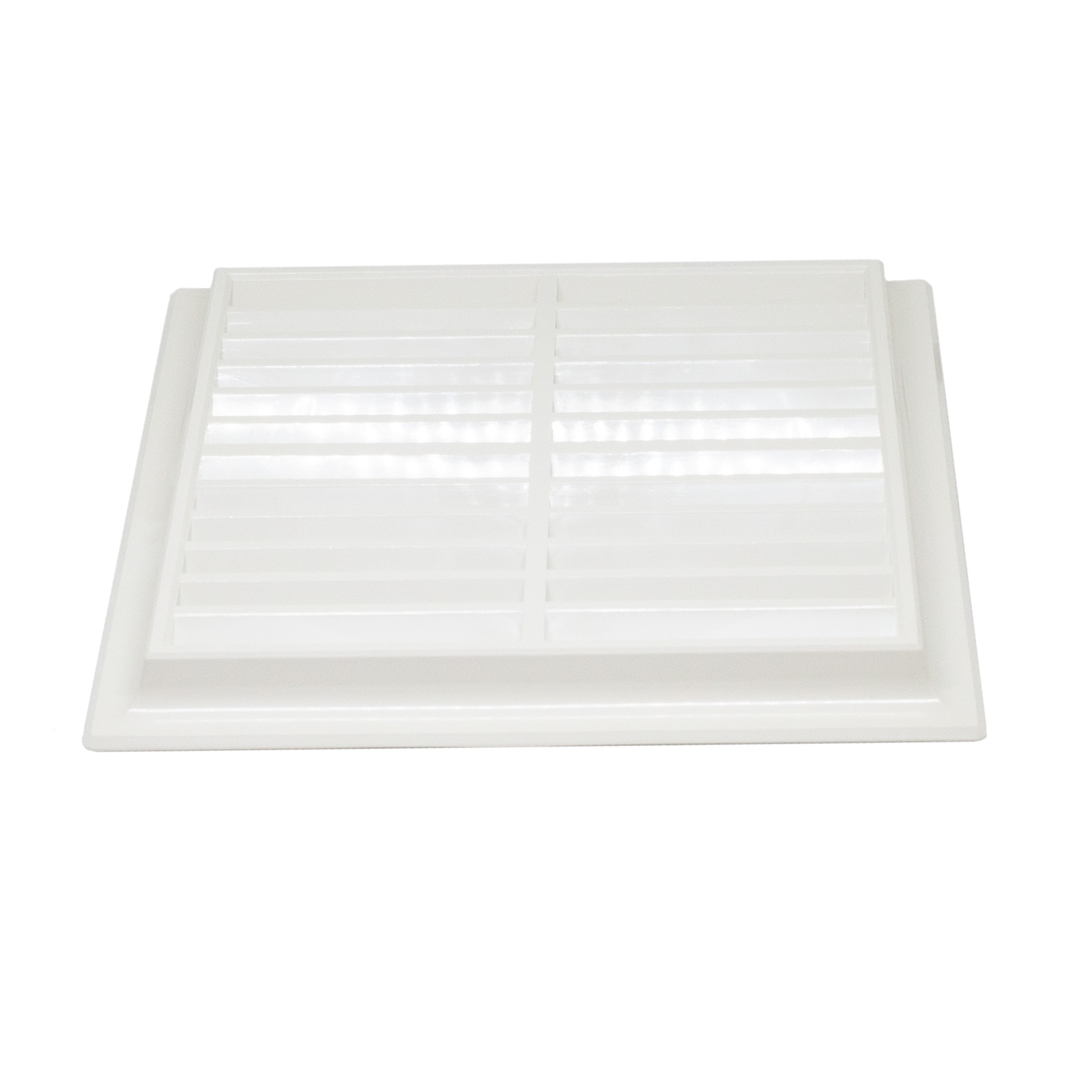 Grila patrata de ventilatie, din plastic alb, cu adaptare tub 160mm ...