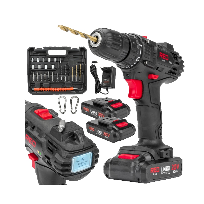 Masina de insurubat cu acumulator si incarcator, 2 x baterii Li-Ion, 2 ...